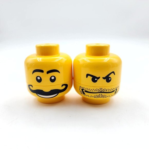 Lego | Kitchen | Lego Minifigure Angry Moustache Guy Heads Salt Pepper ...